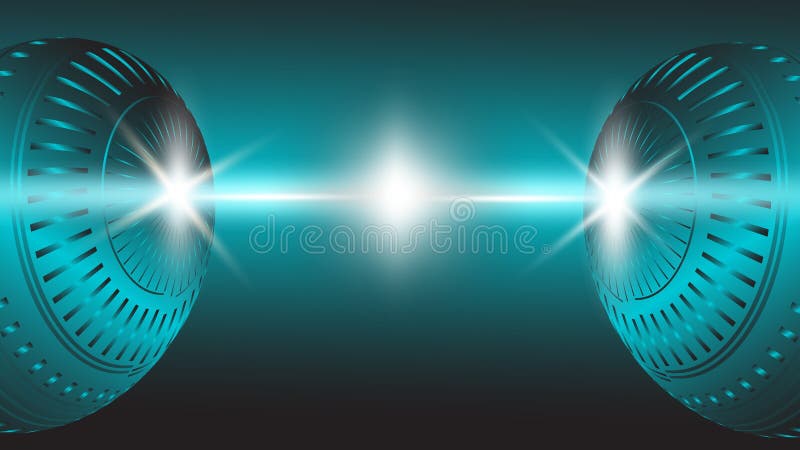 Digital Technology Data Transfer Concept Cyan Color Circle Illustration ...