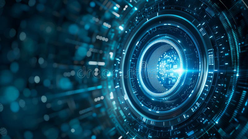 Digital Technology Depth of Field Background Generative AI Stock ...