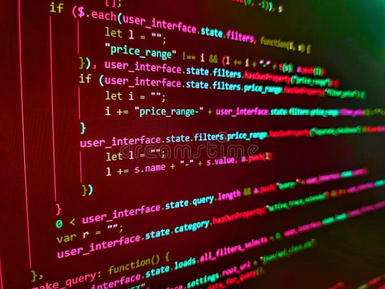 Digital Technology on Display. Coding Programmer Abstract Background ...