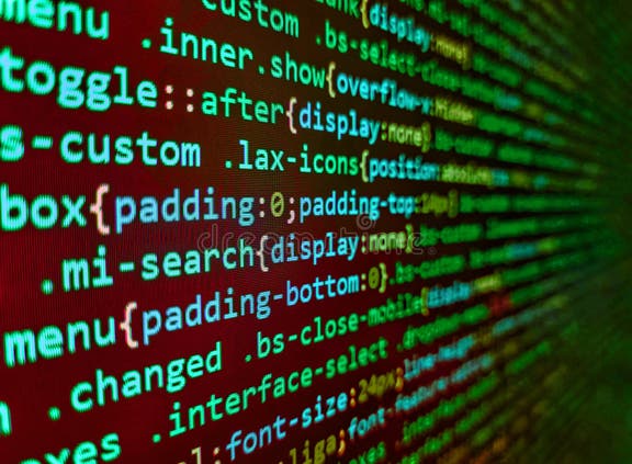 Digital Technology on Display. Computer Programming Source Code. Programming Code Abstract ...