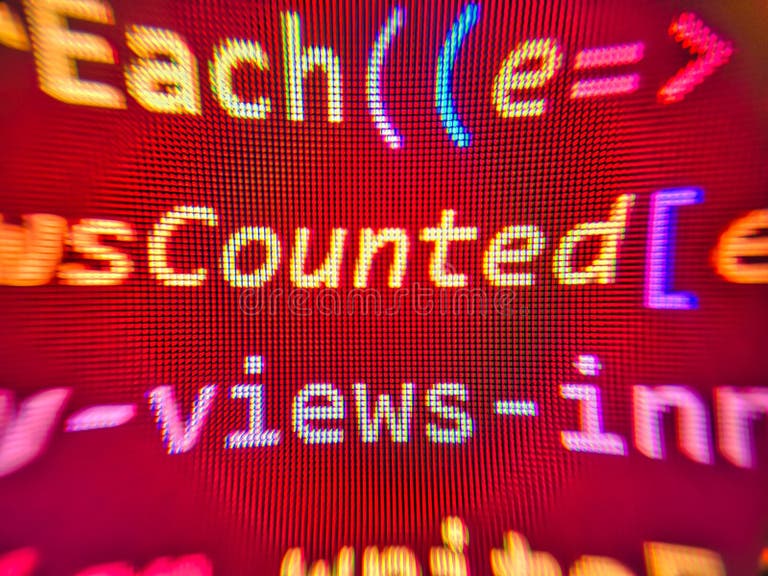 Digital Technology on Display. Shallow Depth of Field, Selective Focus Effect. Monitor Photo ...