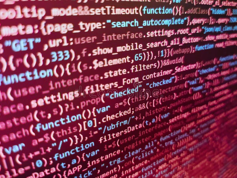 Digital Technology on Display. Simple Website HTML Code with Colourful Tags in Browser View on ...