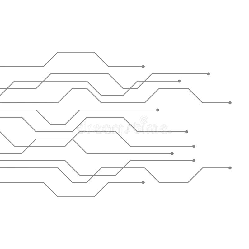 Digital Technology Electronics Circuit Board Elements Stock Vector ...