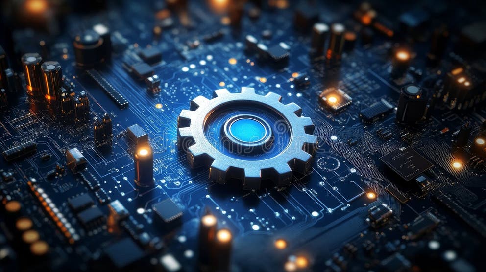 Digital Technology and Engineering, Combined with Mechanisms of Cogs ...