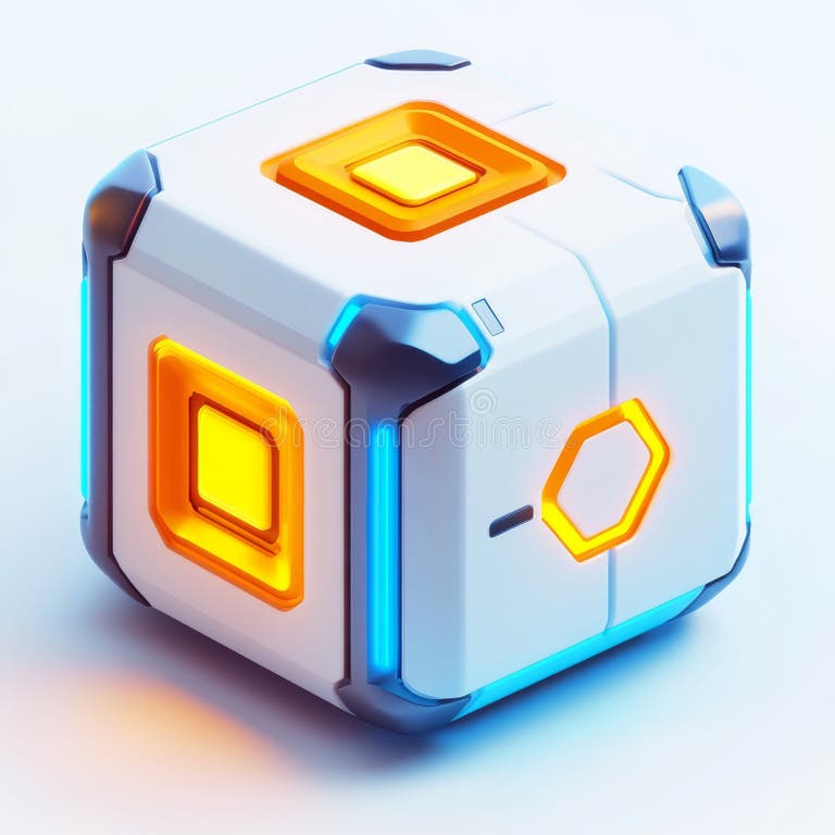 Digital Technology is Exemplified by the Image of a Teal Cube on a ...