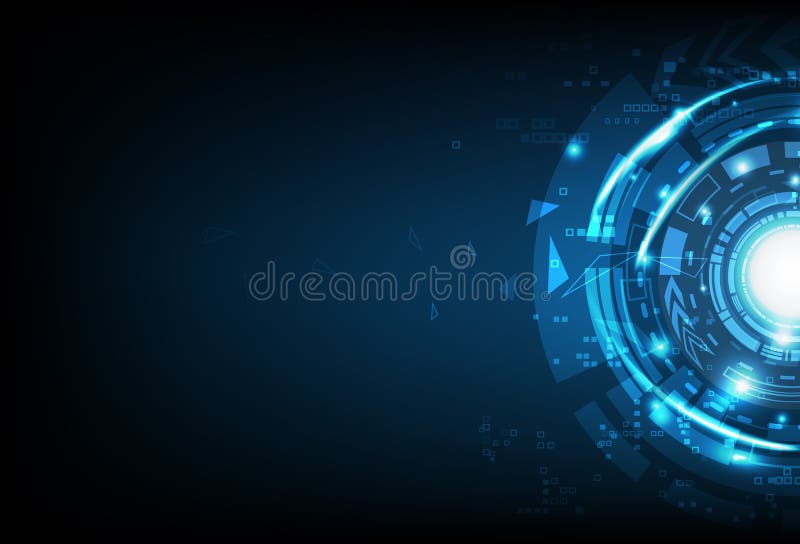 Digital Technology, Futuristic Gate, Circle Ring Abstract Background ...