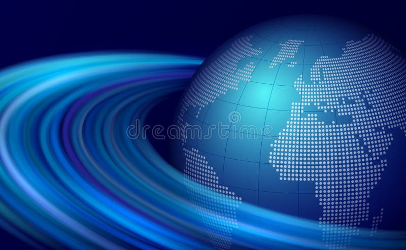 Digital technology globe. stock vector. Illustration of network - 274197311