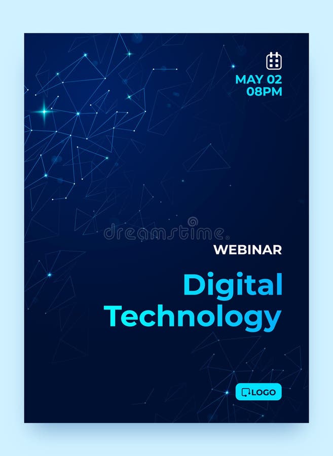 Digital Technology Gradient Poster Template Stock Illustration ...