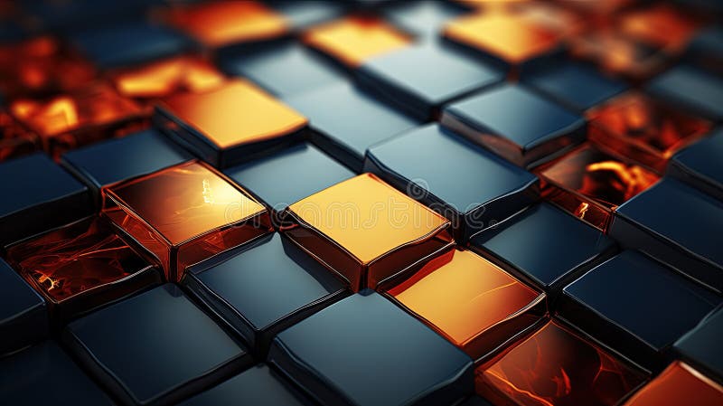 Digital Technology Grey and Gold Geometric Random Rock Stone Blocks ...