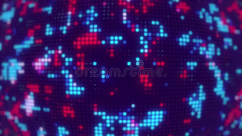 Digital Technology Grid Line Mosaic Tile Pattern Loop Motion Stock ...