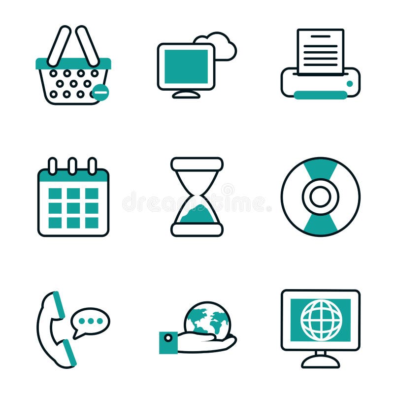 Digital and Technology Icon Set Vector Design Stock Vector ...