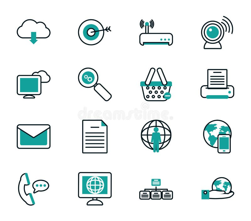 Digital and Technology Icon Set Vector Design Stock Vector ...