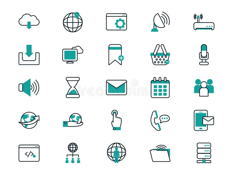 Digital and Technology Icon Set Vector Design Stock Vector ...