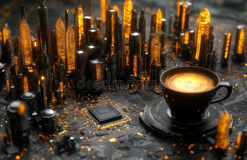 Digital Technology Illustration. Server Logic and Database Management ...