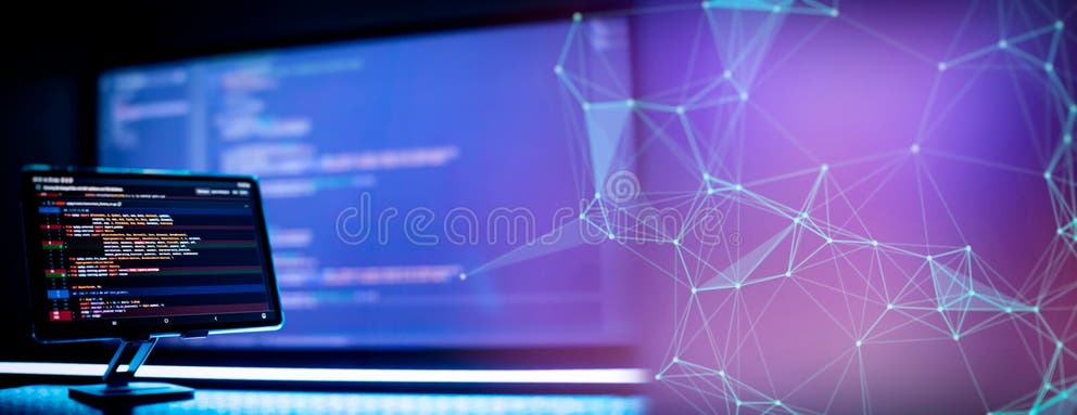 Digital Technology Industry Concept Development of Programming and Coding Technologies. Stock ...