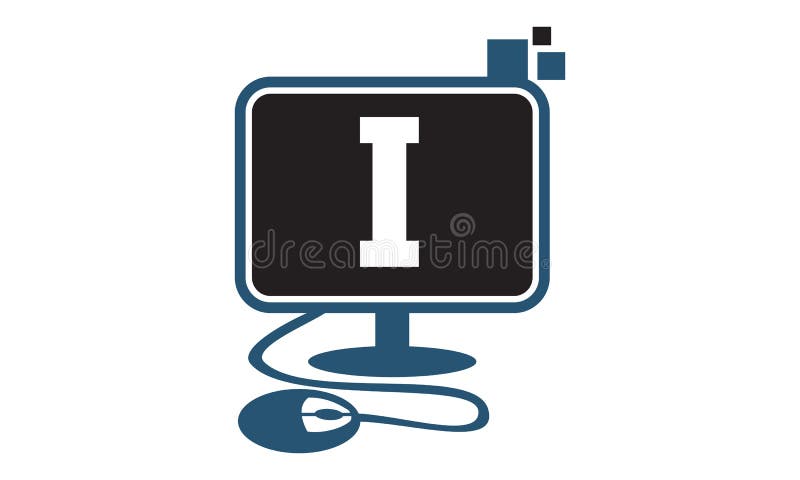 Digital Technology Initial I Stock Vector - Illustration of global ...