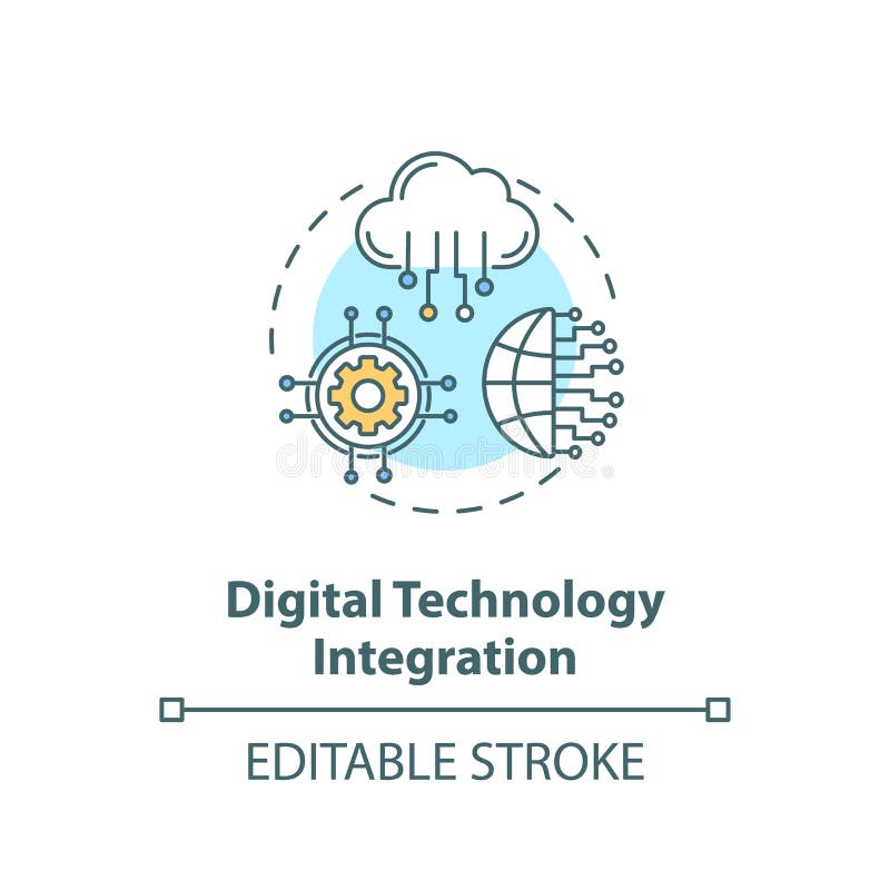 Digital Technology Integration Concept Icon Stock Vector - Illustration ...