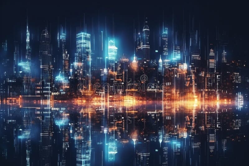 Digital Technology and Internet Network Connection with Skyline ...