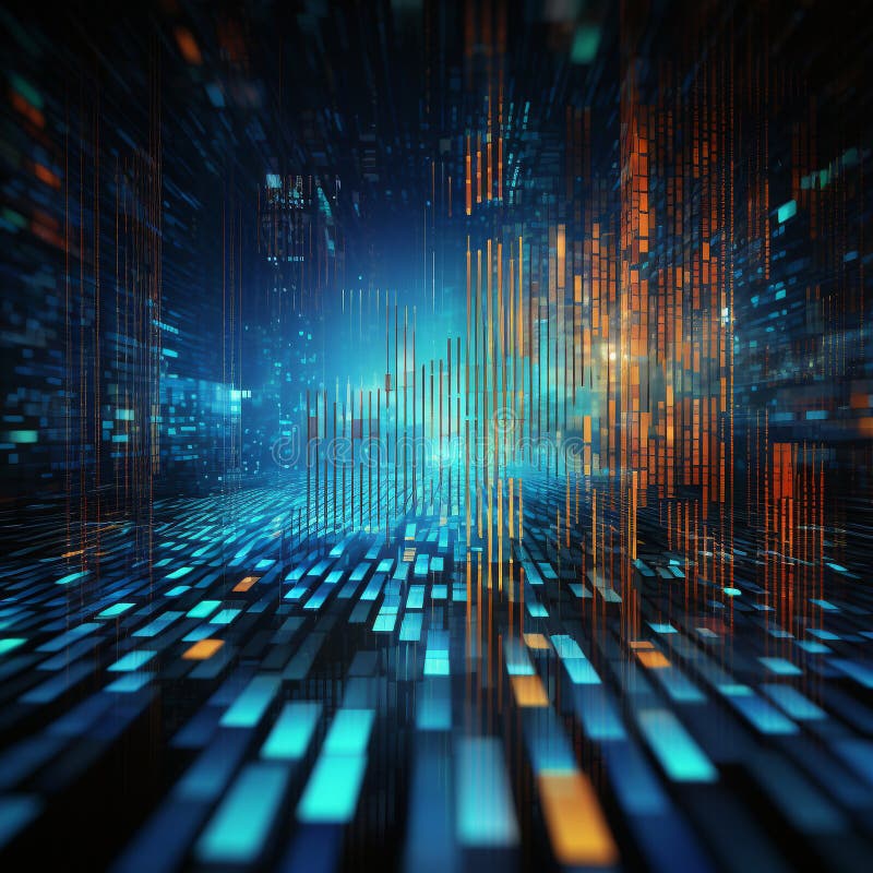 Digital Technology Data Transfer Abstract Graphic. Background Stock ...