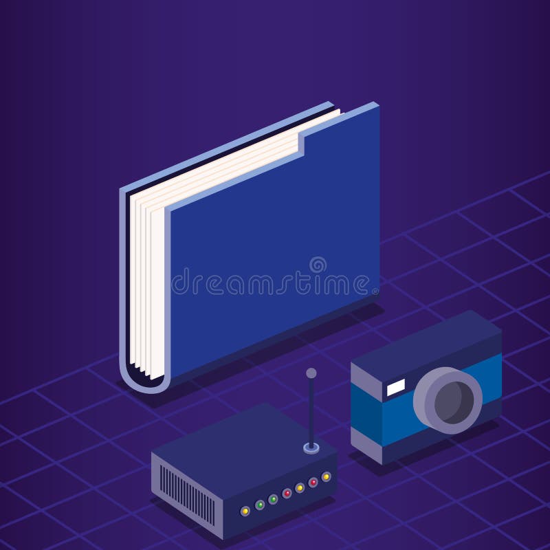 Digital Technology Isometrics Icons Stock Vector - Illustration of communication, digital: 117843437