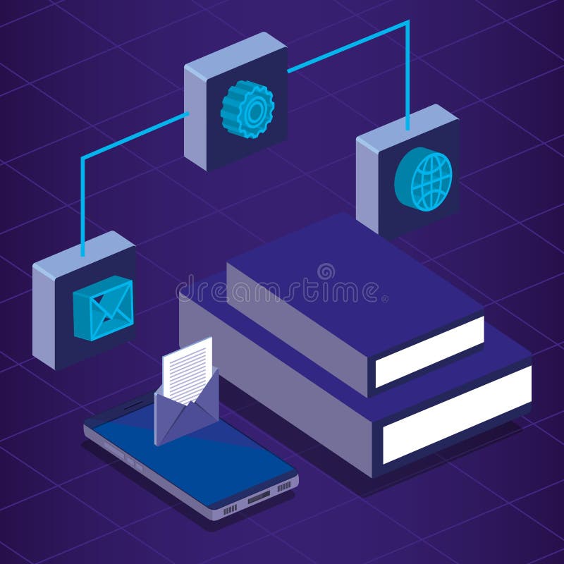 Digital Technology Isometrics Icons Stock Vector - Illustration of ...
