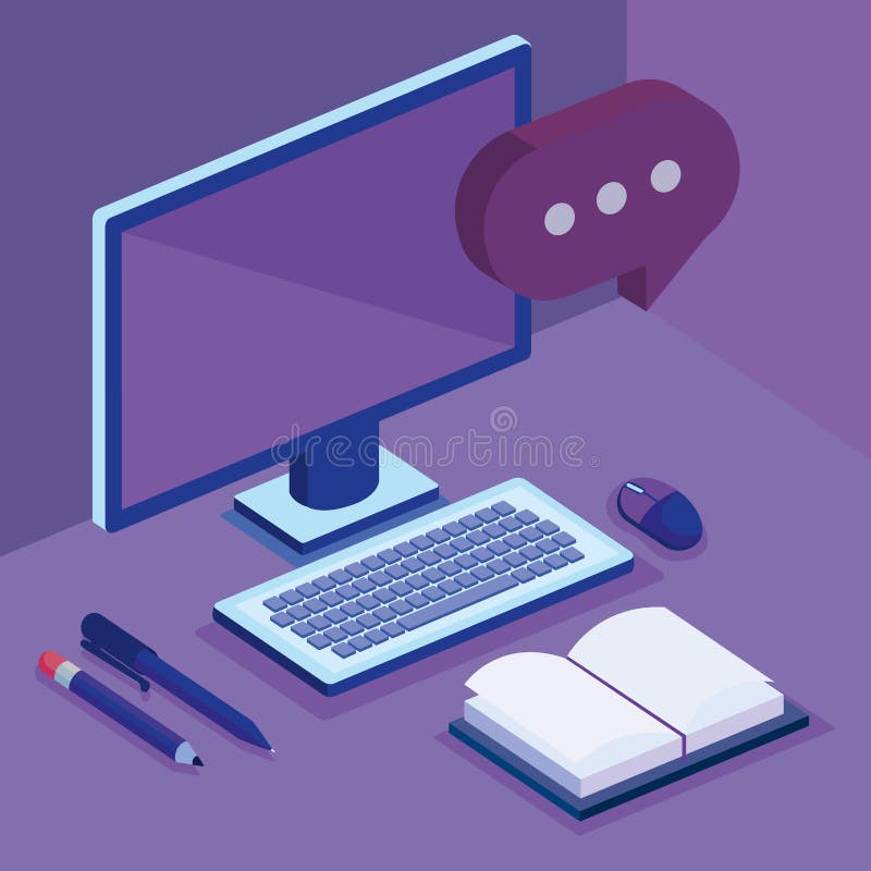 Digital Technology Isometrics Icons Stock Vector - Illustration of ...