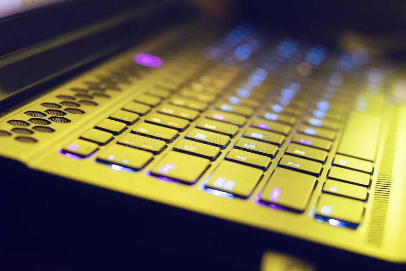 Digital Technology of Laptop Keyboard Computer, Network Ai Data ...