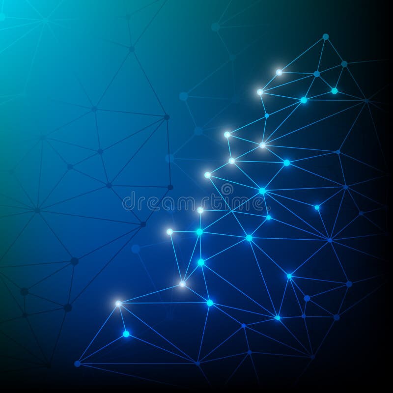 Digital Technology Lines Abstract Background Stock Illustration ...
