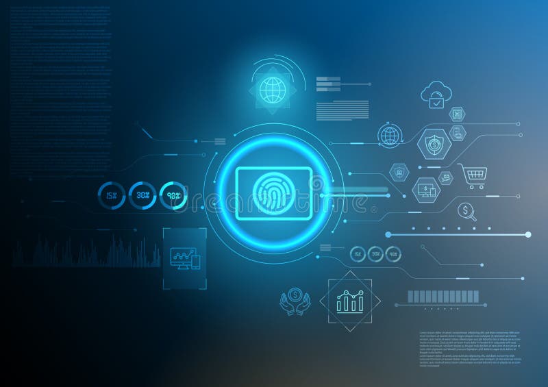 Digital Technology Network Pattern Abstract Background Data Concept Stock Vector Illustration