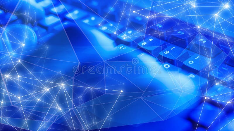 Digital Technology New Artificial Intelligence Project, Graphic Abstract Shapes Connected Stock ...