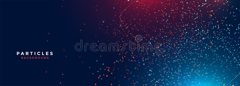 Digital Technology Particle Banner with Light Effect Stock Vector ...