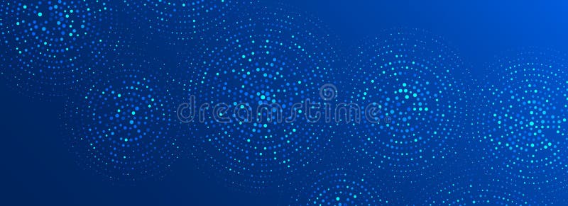Digital Technology Pattern Wallpaper. Glowing Blue Dotted Circle ...