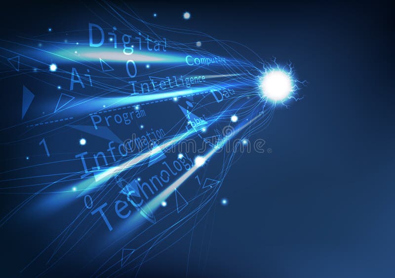 Digital Technology Perspective, Network Connection Webbed Electricity ...