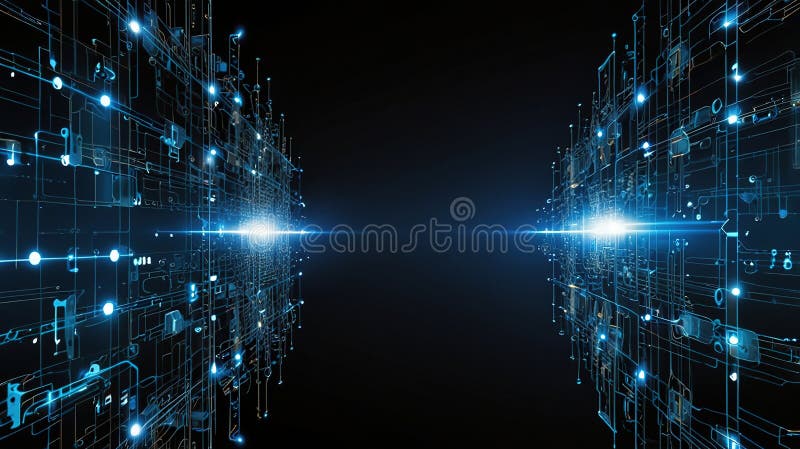 Digital Technology and Science Background Stock Illustration ...