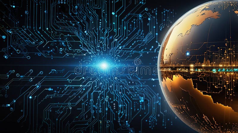 Digital Technology and Science Background Stock Illustration ...