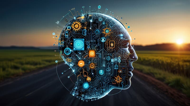 Digital Technology and Science Background Stock Illustration ...