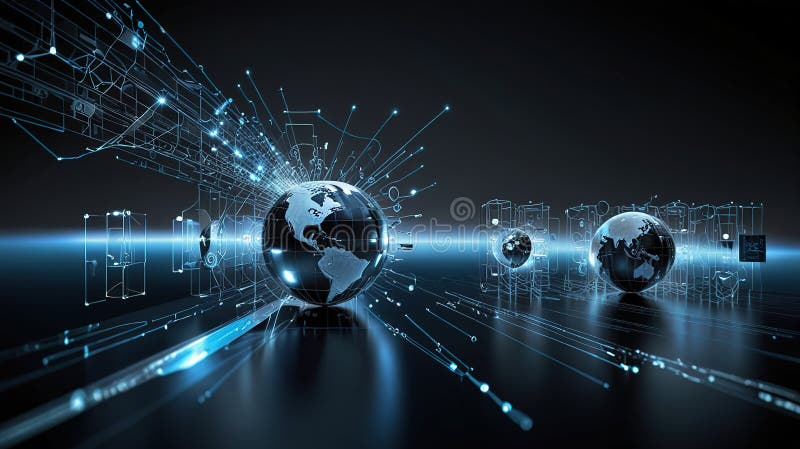 Digital Technology and Science Background Stock Illustration ...