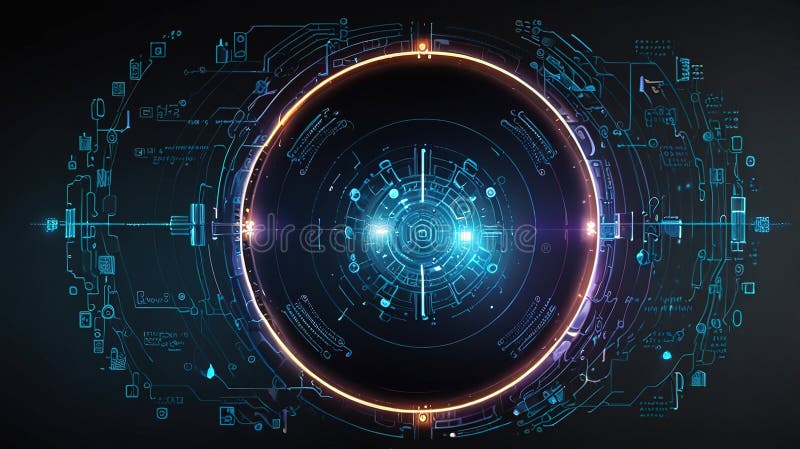 Digital Technology and Science Background Stock Illustration ...