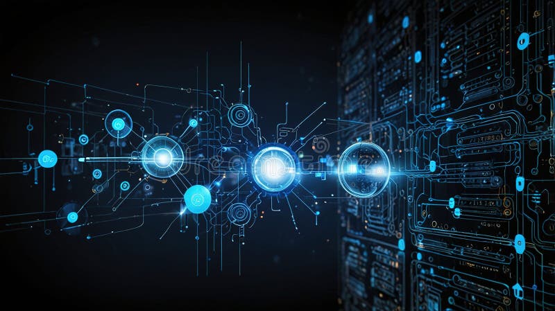 Digital Technology and Science Background Stock Illustration ...