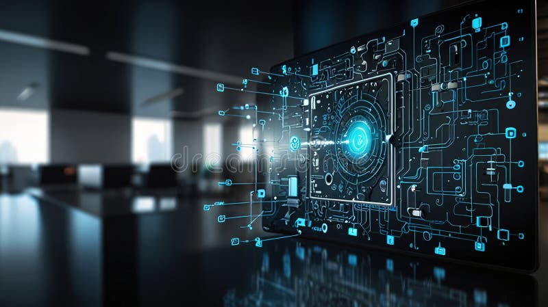 Digital Technology and Science Background Stock Illustration ...