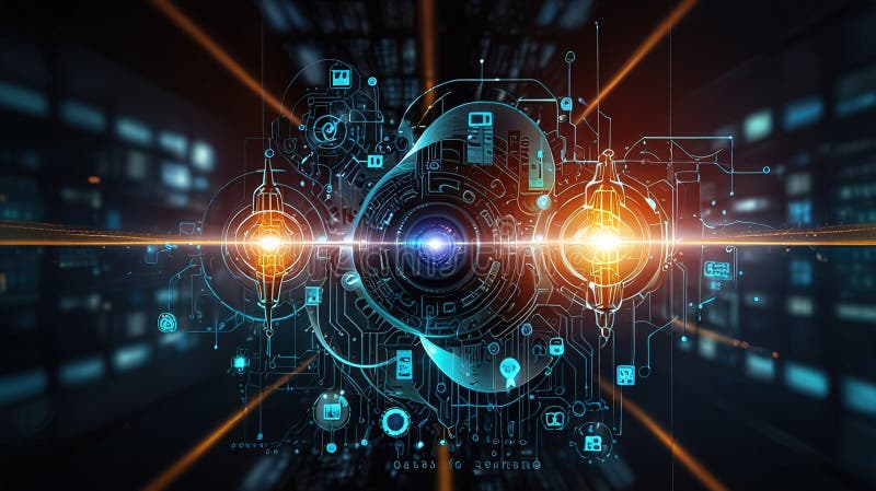 Digital Technology and Science Background Stock Illustration ...