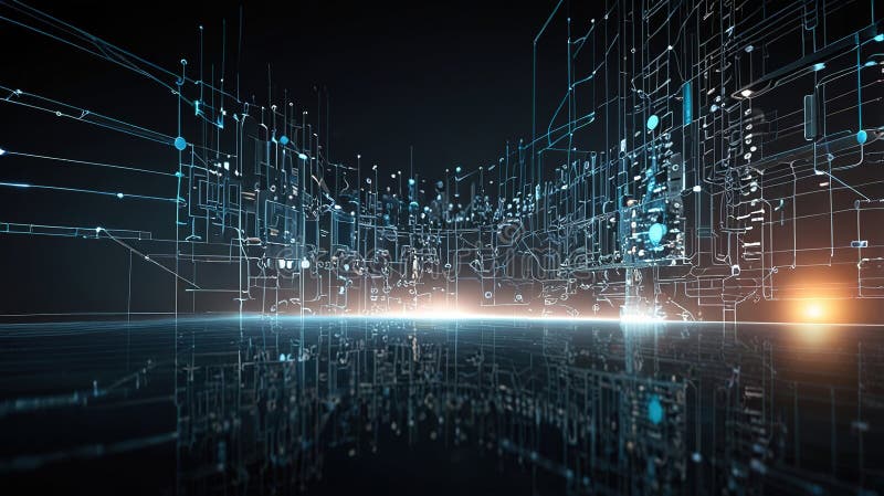 Digital Technology and Science Background Stock Illustration ...