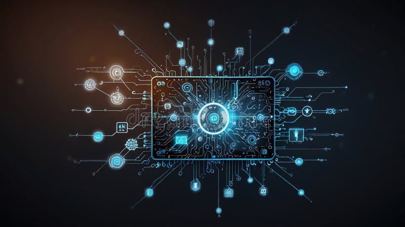 Digital Technology and Science Background Stock Illustration ...