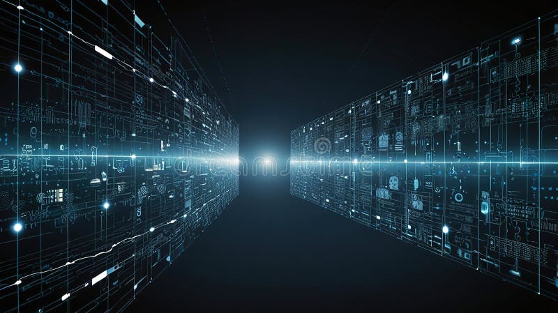 Digital Technology and Science Background Stock Illustration ...