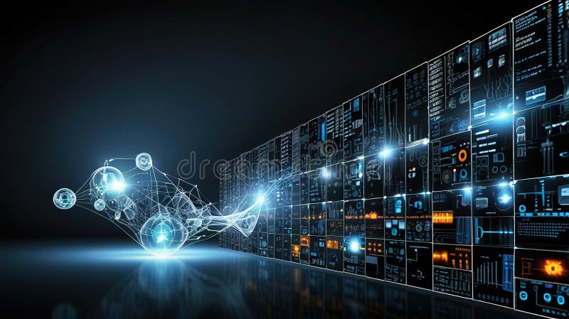 Digital Technology and Science Background Stock Illustration ...