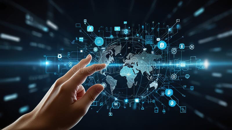 Digital Technology and Science Background Stock Illustration ...