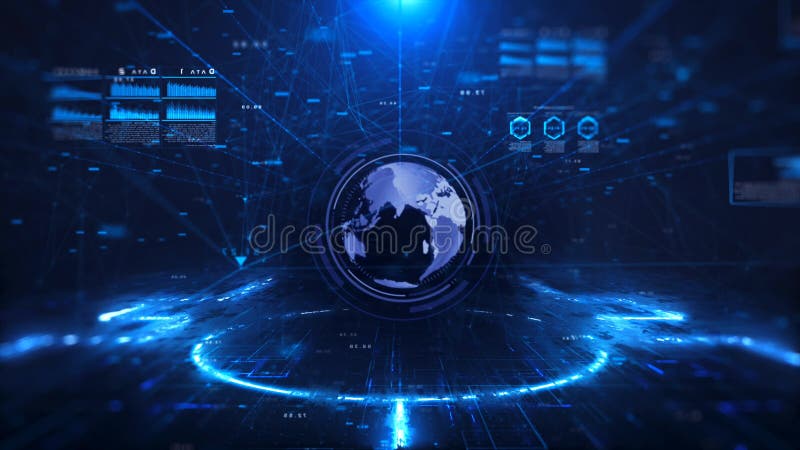 Digital Technology and Science Background Stock Video - Video of data ...