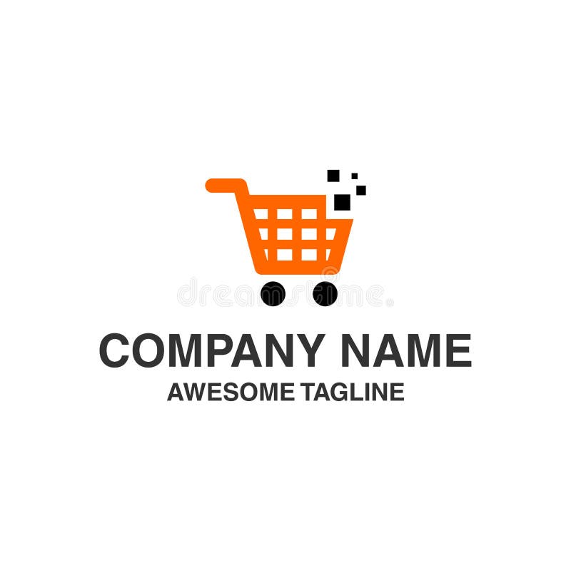 Digital Technology Shopping Logo Stock Vector - Illustration of digital ...