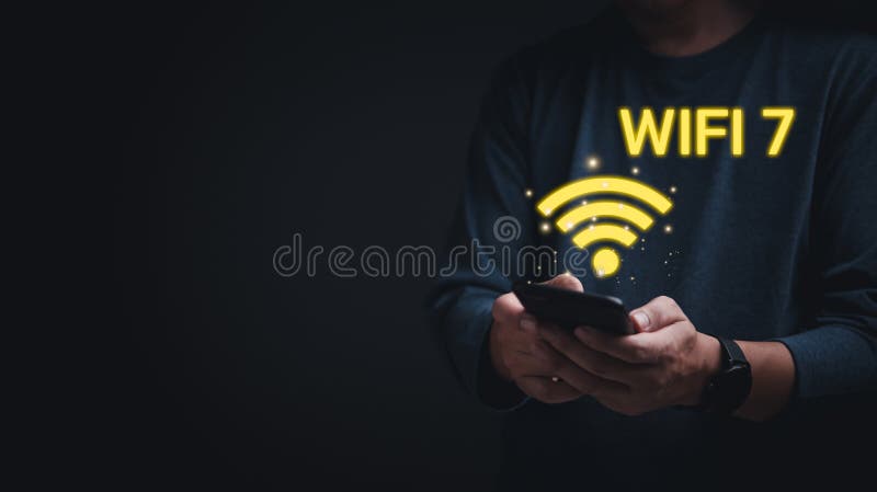 Digital Technology Signal Internet Wifi7 Data Network Communications ...
