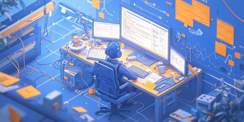 Digital Technology Software Development Concept Coding Programmer Software Engineer Working